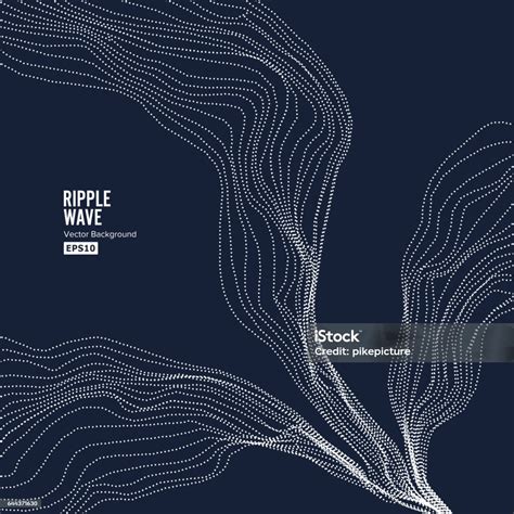파도 배경입니다 리플 그리드 랜덤 잔물결 단색 곡선 벡터 모양 0명에 대한 스톡 벡터 아트 및 기타 이미지 0명 3차원 형태 검은색 Istock