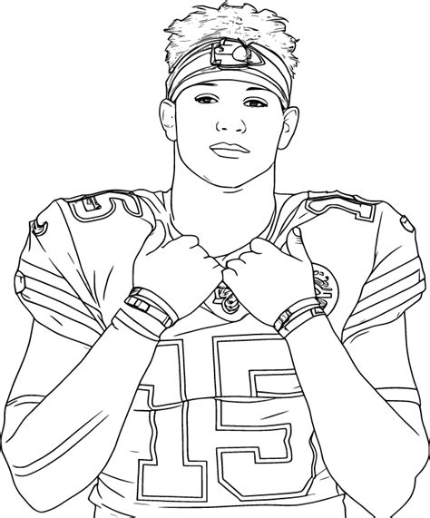 Patrick Mahomes Coloring Sheets