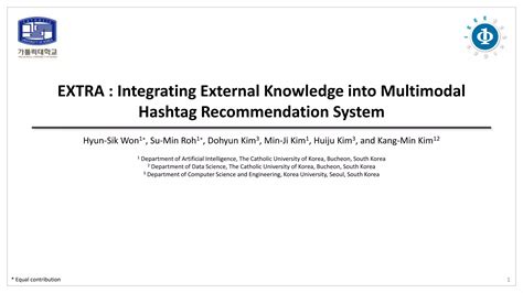 Extra Integrating External Knowledge Into Multimodal Hashtag Recommendation System Pptx