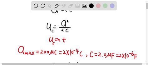 FIGURE EX shows Q versus t for a μF capacitor Draw a graph showing Uc versus t