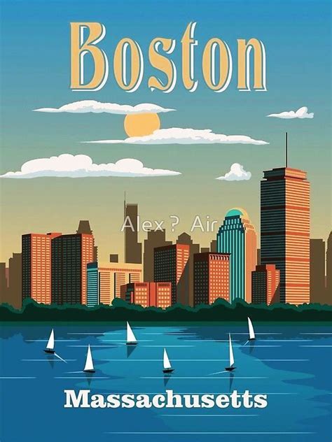 Boston Massachusetts Usa Vintage Travel Posters Travel Posters