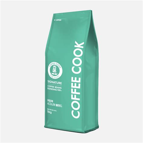 커피쿡 1kg M방 파우치 팩플 패키지 제작 현황
