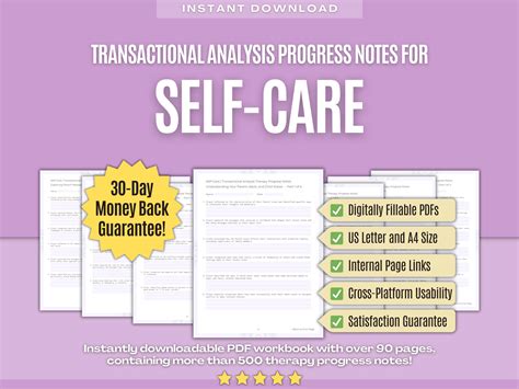 Self Care Transactional Analysis Therapy Progress Notes Workbook
