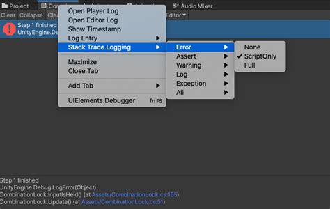 Errors Not Showing Script Line Like They Used To Unity Engine Unity Discussions