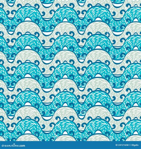 Seamless Abstract Wave Pattern Stock Illustration Illustration Of Abstract Plant 24121658