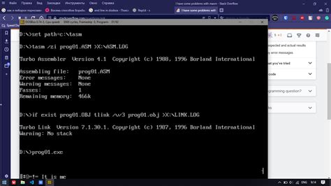 Windows I Have Some Problems With Masm Stack Overflow