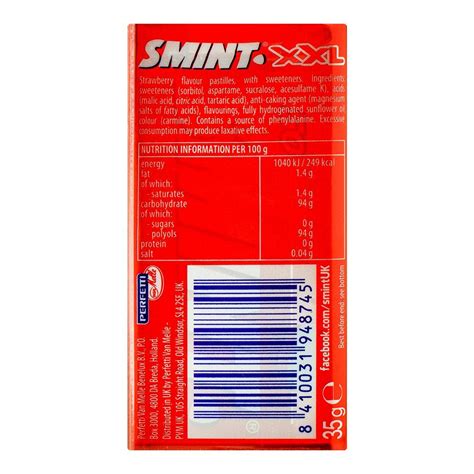 Purchase Smint Xxl Sugar Free Strawberry 50 Pack Online At Special Price In Pakistan Naheed Pk