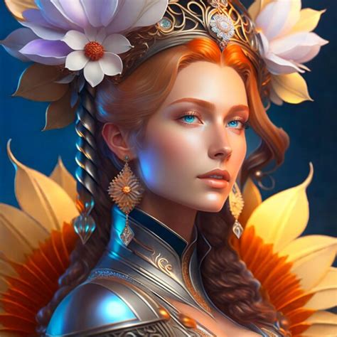 Premium Ai Image Flower Girl