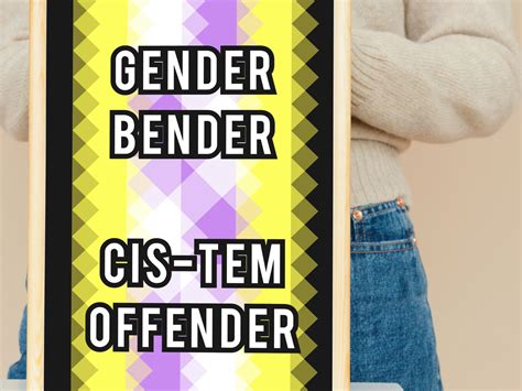 Gender Bender Cis Tem Offender Non Binary Art Iheart Pop Art Pop Art Prints And Tables