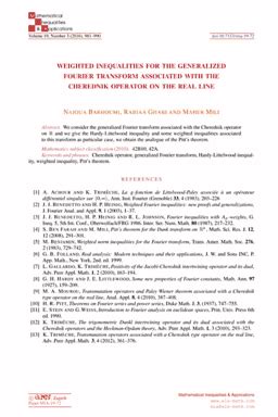 Ele Math Mathematical Inequalities Applications Weighted