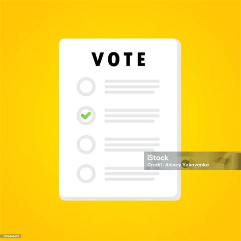 투표 양식 배너 투표 게시판 선거 개념 격리된 배경의 벡터입니다 Eps 10 리스트에 대한 스톡 벡터 아트 및 기타 이미지