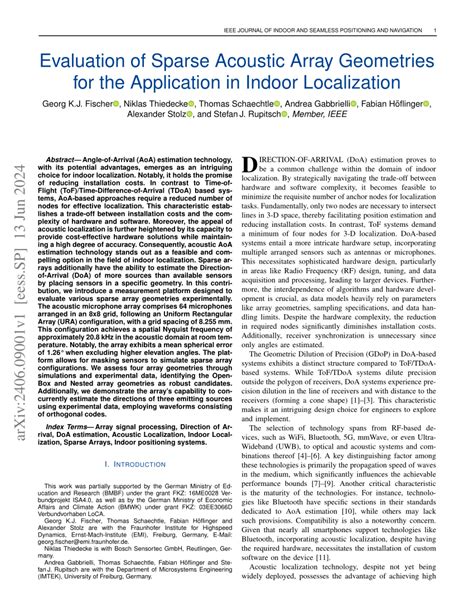 pdf evaluation of sparse acoustic array geometries for the