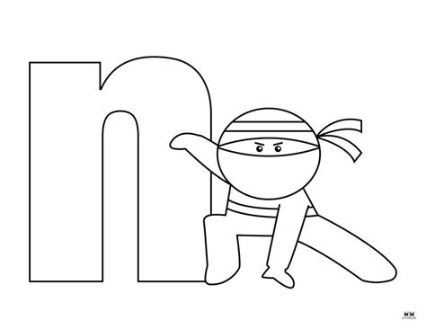 Letter N Coloring Page Free