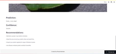 Github Dhaval Mainkar Potato Leaf Disease Classification In This Project The User Or The