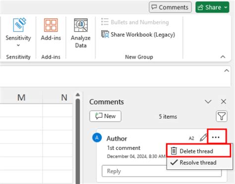 6 Ways To Delete Threaded Comments In Microsoft Excel How To Excel