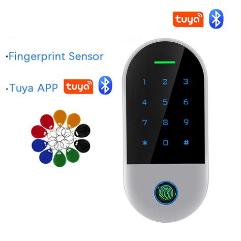 Bluetooth Tuya Fingerprint Access Control Machine Ip66 Waterproof Door Lock Pin Card Access
