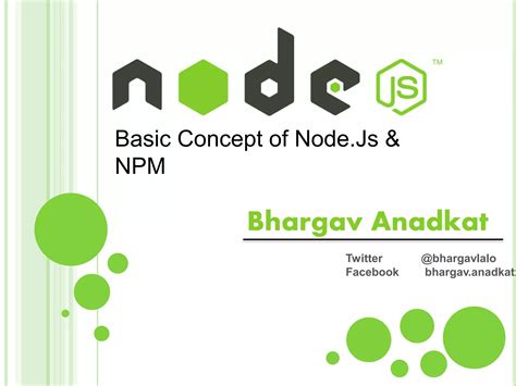 basic concept of node js and npm ppt
