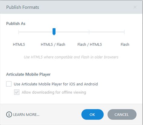 Storyline 360 Publishing Features Storyline Training
