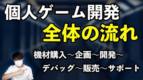 個人でゲーム開発する場合の全体の流れについて解説しますゲームクリエイターのなりかた YouTube