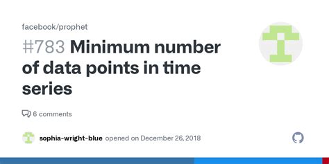 minimum number of data points in time series · issue 783 · facebook