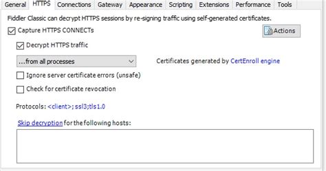 Fiddler Error Handshake Failed