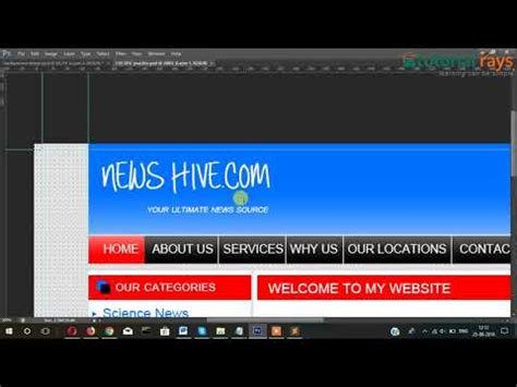 Learn 1 PSD To HTML5 Creating Basic Layout Tutorial Rays By Umar