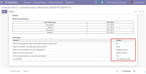Odoo Employee Evaluation Management Webkul