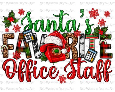Santas Favorite Office Staff Christmas Png Sublimation Design Download
