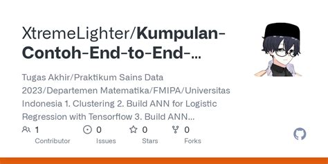 Github Xtremelighterkumpulan Contoh End To End Machine Learning