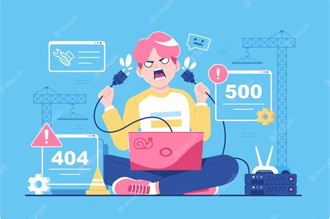 Premium Vector Error Connection Problem Vector Illustration