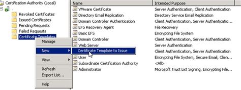 Creating A New Template For Vsphere 60 To Use For Machine Ssl And Solution User Certificate