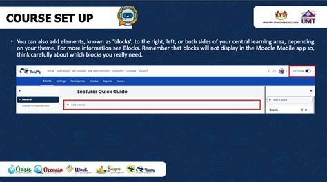 Course Set Up Manual E Pembelajaran