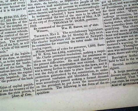 Governor Dorr And The Dorr Rebellion