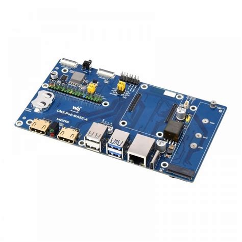 waveshare raspberry pi compute module 5 io board with poe feature for