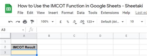 IMCOT Function In Google Sheets How To Step By Step Sheetaki