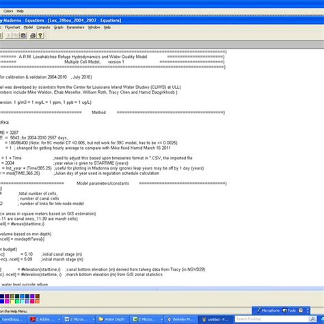 The General Format Of The Berkeley­madonna Desktop Download Scientific Diagram
