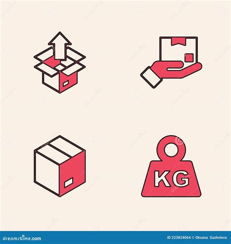 Set Unboxing Delivery Security With Shield Ackage Check Mark Scale