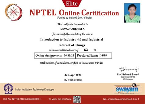 Devadharshini A On Linkedin 🎉 I Have Successfully Completed The Nptel Course On Introduction To