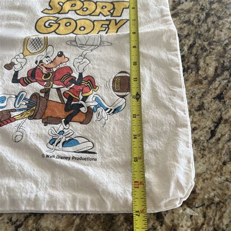 Rare Vtg Walt Disney Sport Goofy Canvas Tote Bag S Gem