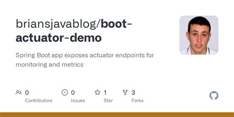 GitHub Briansjavablog Boot Actuator Demo Spring Boot App Exposes Actuator Endpoints For