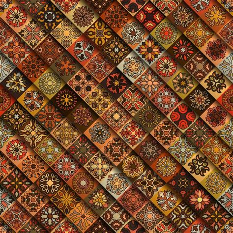 Premium Vector Tile Patchwork Seamless Pattern Premium Vector Tile Patchwork Seamless Pattern