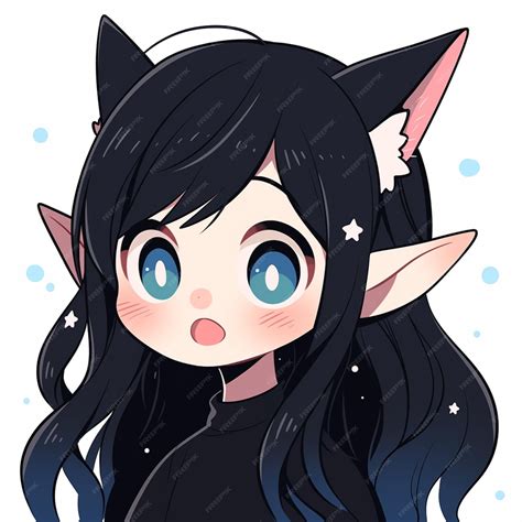 Premium Photo Anime Girl With Long Black Hair And Blue Eyes Wearing A Black Dress Generative Ai