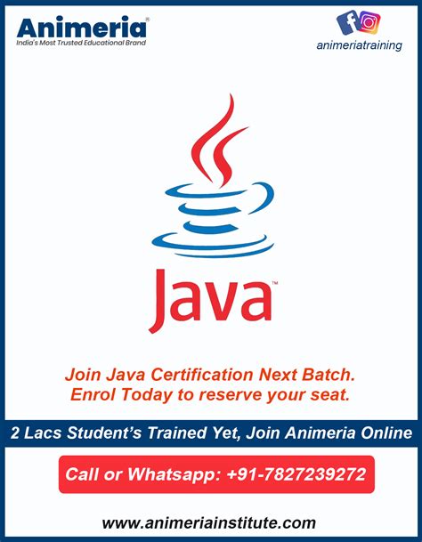 Animeria Learn Java From Mnc Professionals Such As Oracle Ibm Hcl
