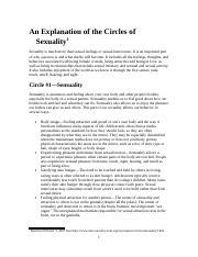 Explanation Of The Circles Of Sexuality 1 Doc An Explanation Of The Circles Of Sexuality1
