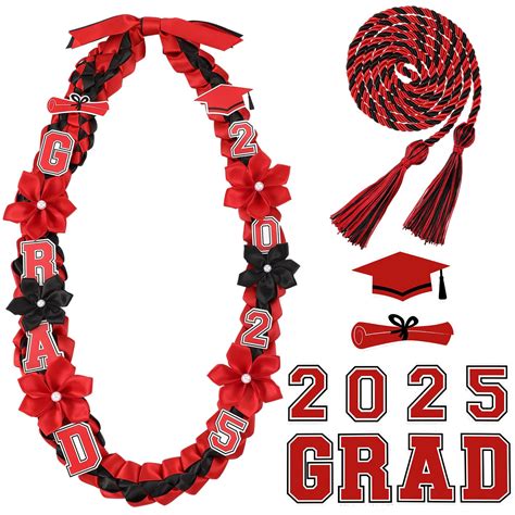 Thiccywoov Graduation Ribbon Lei Class Of 2025 Grad Lei Kit Graduation