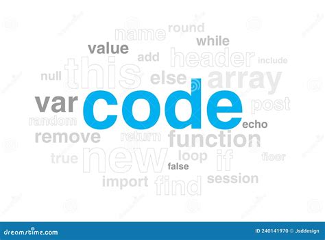 Code Script Phrases Programming Vector Illustration Concept Stock