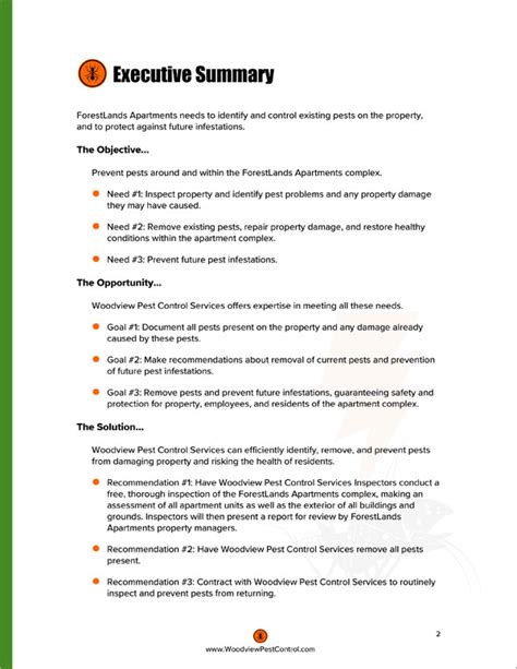 Pest Control Proposal Template