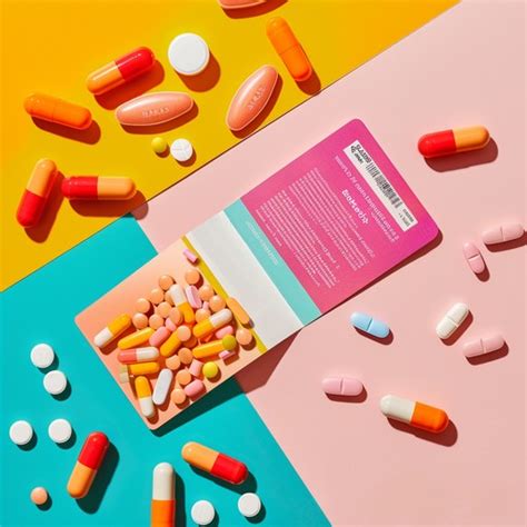 Free Colorful Medication Spread Image Medication Pills Capsules