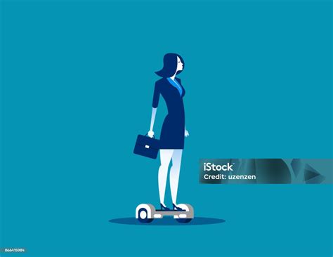 사업가 Hoverboard를 타고입니다 컨셉 비즈니스 벡터 일러스트입니다 Hoverboard에 대한 스톡 벡터 아트 및 기타