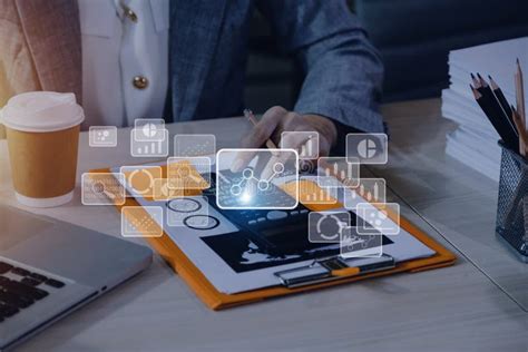 Big Data Analytics And Business Intelligence Concept With Chart And Graph Icons On A Digital